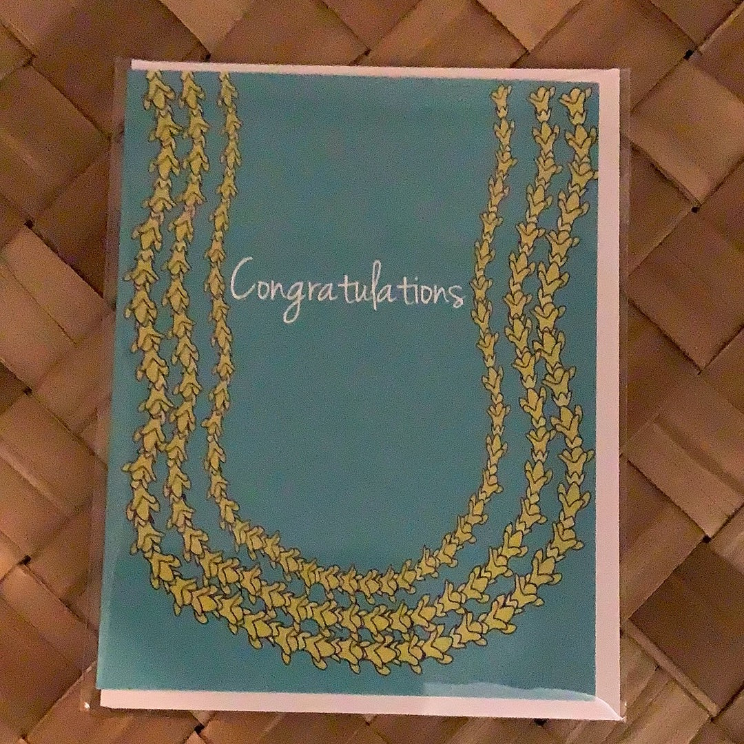 Congratulations Pakalana Lei Notecard – Nā Mea Hawaiʻi