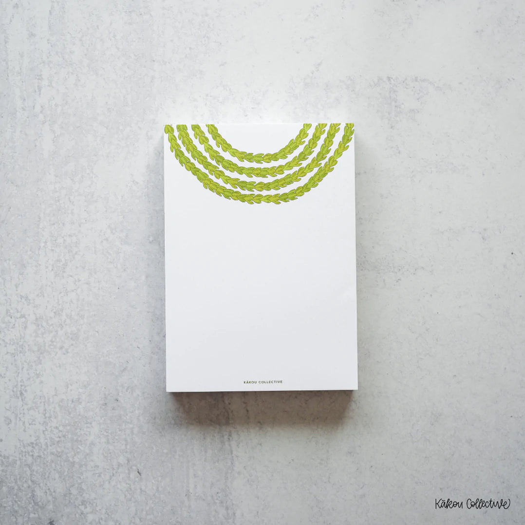 Stacked Lei Pakalana Notepad 5x7 – Nā Mea Hawaiʻi