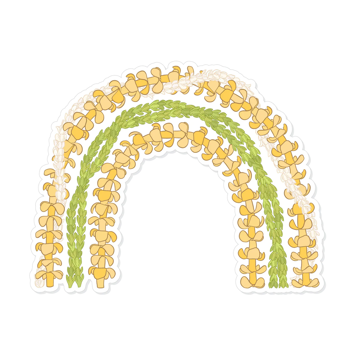 Lei Aloha Puakenikeni Pikake Pakalana Lei Bow Vinyl Sticker – Nā Mea ...